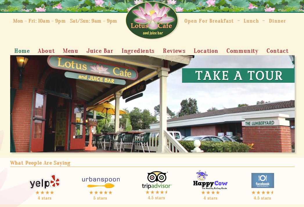 Welcome to Our New Website! - Lotus Cafe and Juice Bar